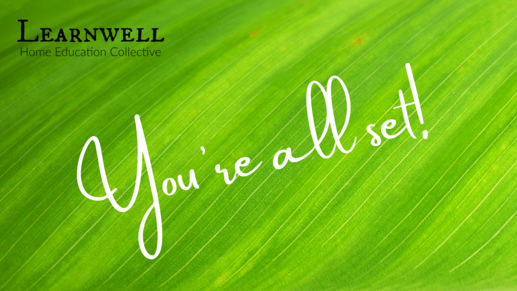 You're all set! (1) - Learnwell Collective